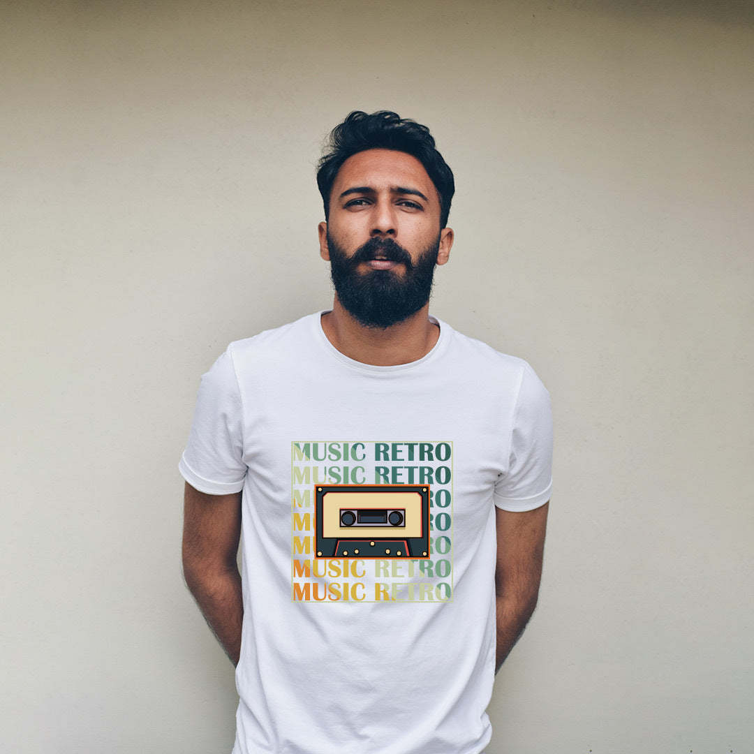 Music Retro Unisex Half Sleeve T-Shirt – Dudeme
